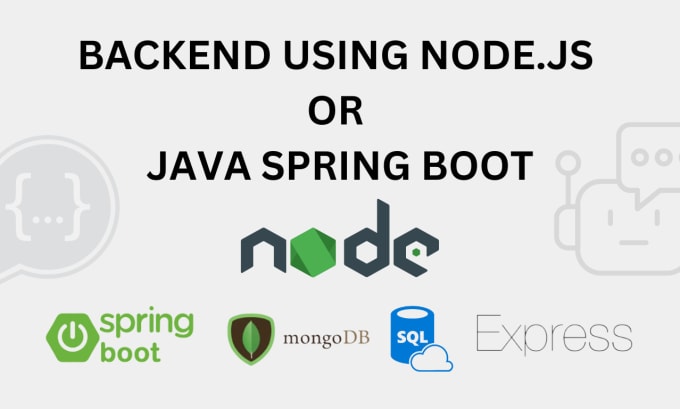 Do backend for your website using nodejs or java spring boot by ... Do backend for your website using nodejs or java spring boot by ...