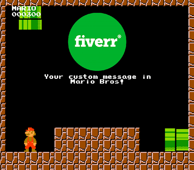 Put your message and picture in mario bros by Polaris84 | Fiverr