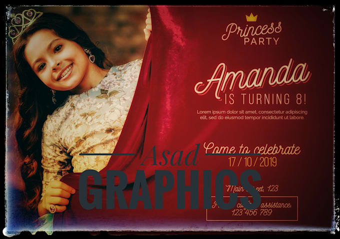 Make professional, unique and creative birthday party invitation cards ...