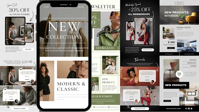 Do canva, figma email newsletter template to brevo klaviyo mailchimp in ...