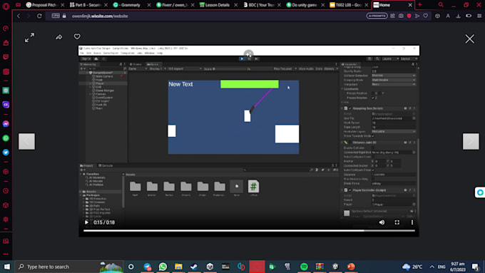 Create a small scale game for you using unity by Owen_lim | Fiverr