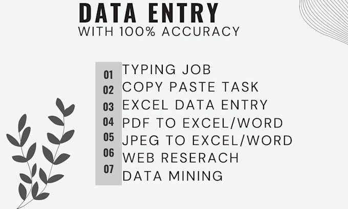 Do fastest data entry, typing and copy paste by Data_fervent | Fiverr