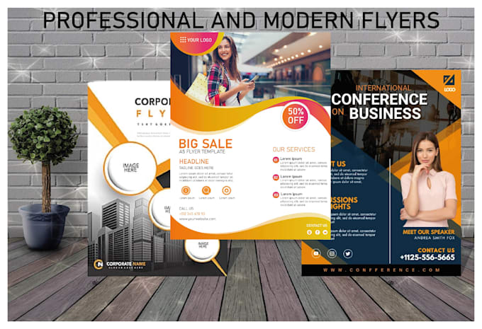 Design a professional and modern flyer for you by Pricilrose | Fiverr