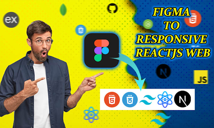 Convert figma design to responsive reactjs or nextjs web app by ...