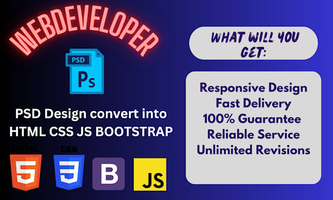 Convert Xd Psd Figma Ai To Html 5 Css 3 Bootstrap Just In 15 Hours