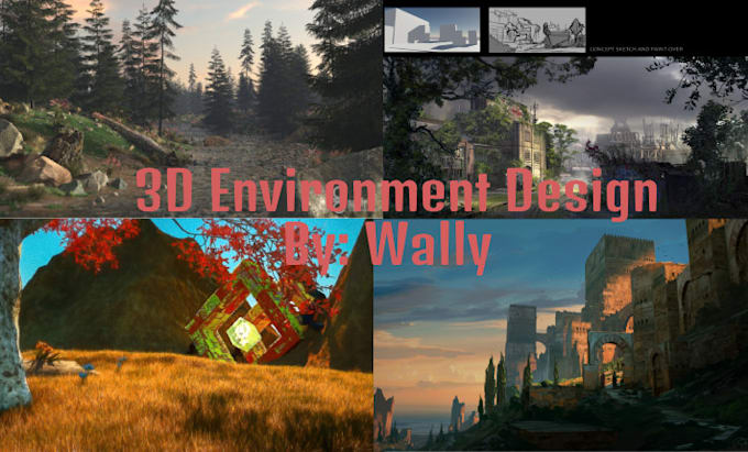 Create 3d environment design in unity 3d, unreal engine for game or ...