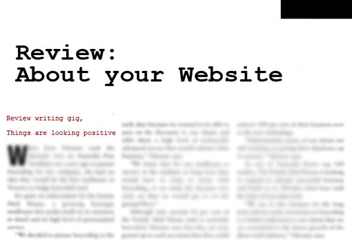 Write a 250 to 300 word review of your website and post it to my blog ...