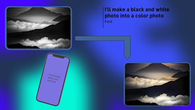 Make your flawless black and white photo into color by Makebm | Fiverr