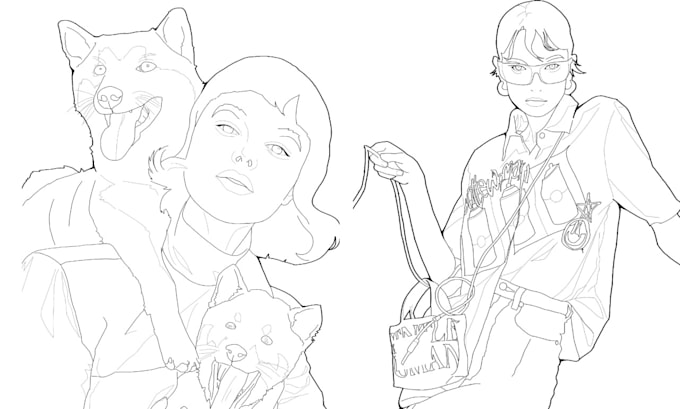 Draw a vector line art from anything by Lastexpein | Fiverr