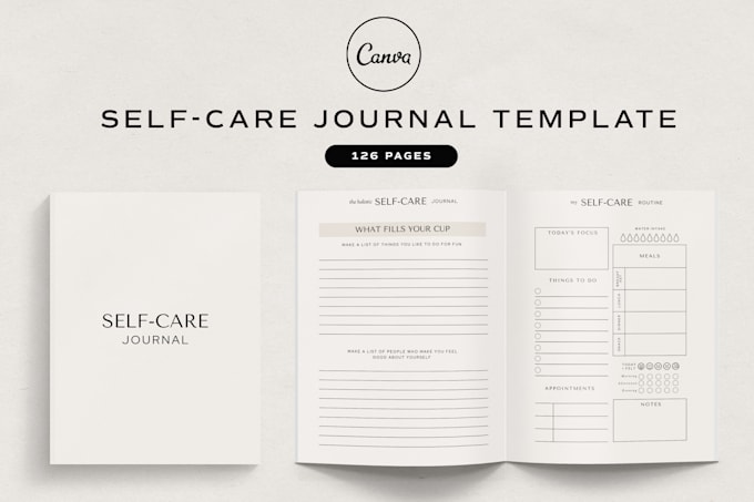 Provide self care journal canva template by Jemmymade | Fiverr