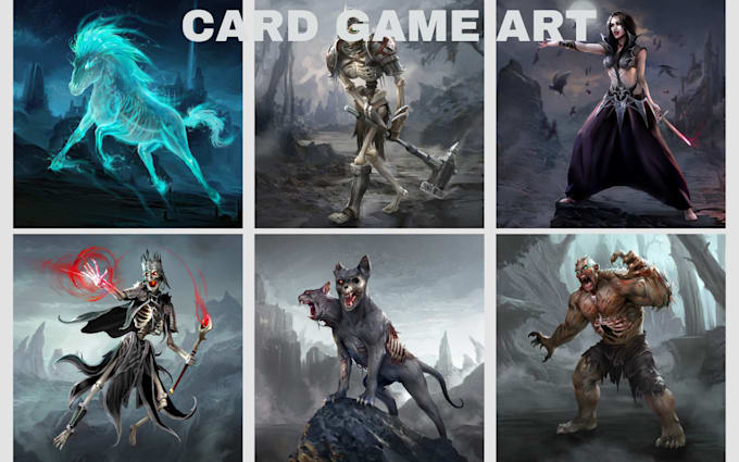 Design card game, board game, card game art, character illustration by ...