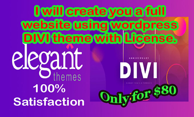 Create you a full website using wp divi theme with license by Webmasudul | Fiverr