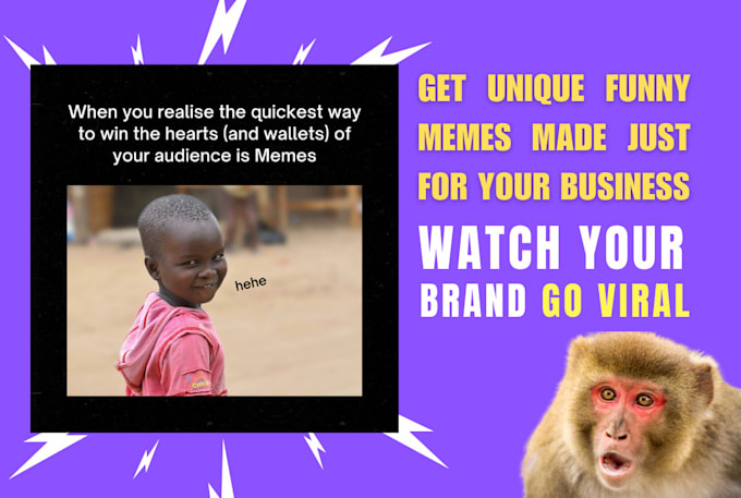 Make custom unique funny viral memes for brand marketing by Gigangel ...