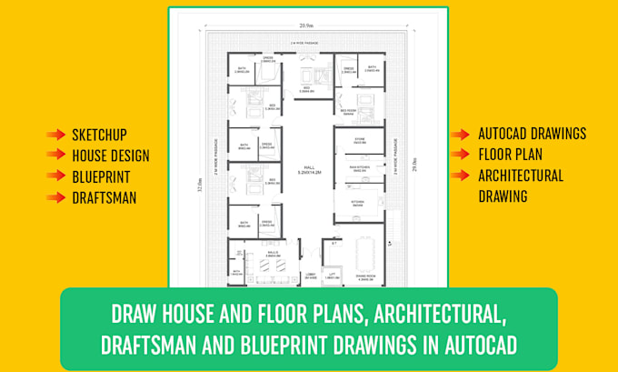 Create detailed house and floor plans, architectural draftsman, and ...