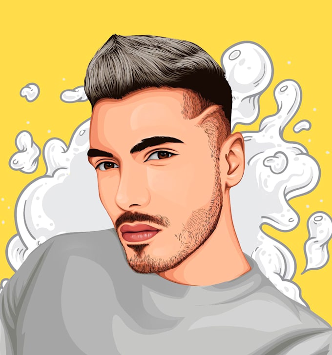 Draw cartoon vector portrait from your photo by Ggtajw | Fiverr