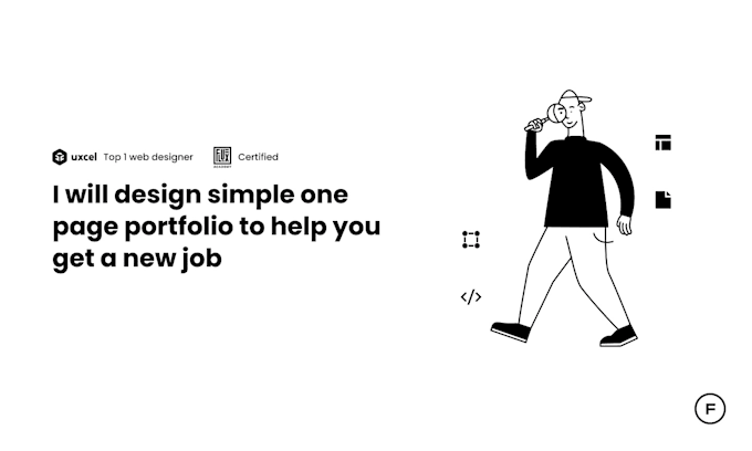 Design simple one page portfolio website to help you get a new job by ...