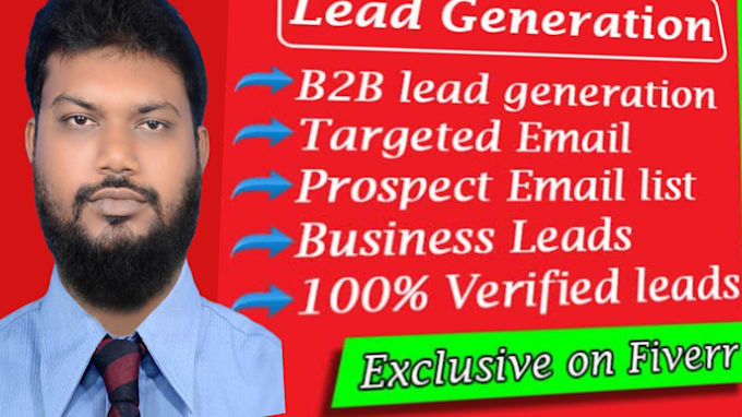 Do b2b business lead generation for prospect email lists by Maaynu | Fiverr