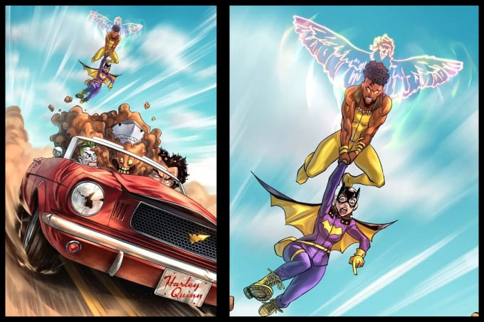 Draw amazing comics book art, superhero, cartoon comic and graphics ...