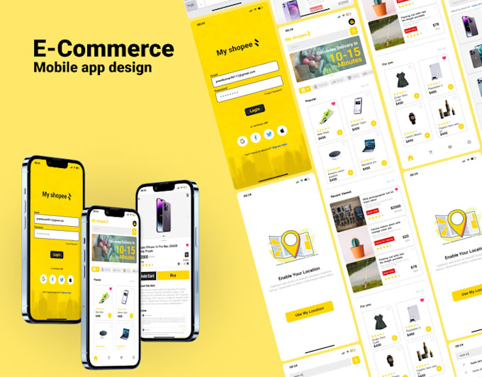 Create mobile app ui ux, website design, landing page by Premmarley | Fiverr