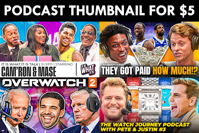 Design youtube thumbnail for interview or podcast channel by Bintangdel ...