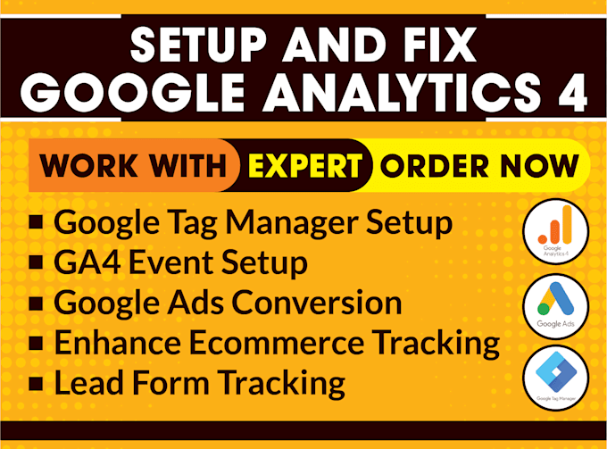 Fix or setup google analytics, analytics 4 and ecommerce tracking with gtm by Analytics_boos ...