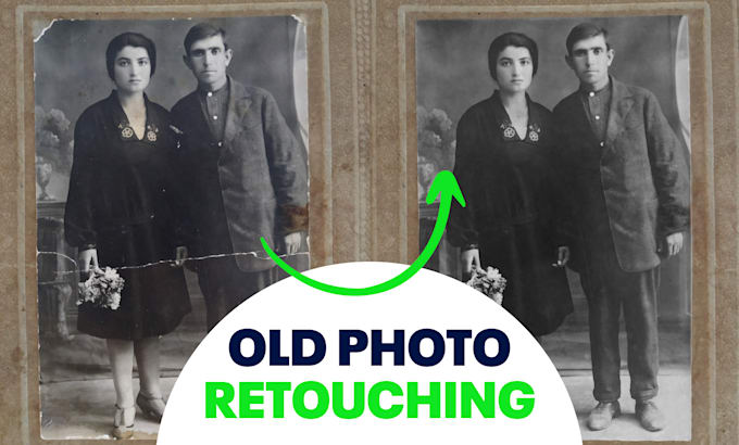 Do old photo retouching by Sonathedesigner | Fiverr