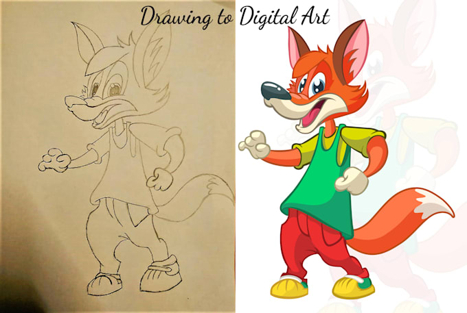 Convert your sketch or hand drawing to digital art by Vincent_world1 ...