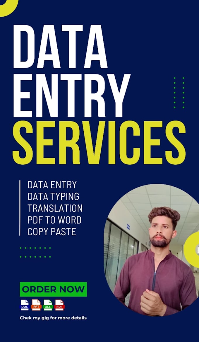 Do data entry typing work copy paste converting pdf to any format by Ansrumii | Fiverr
