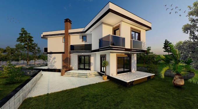 Create exterior 3d render images architecture project by Selinates8 ...