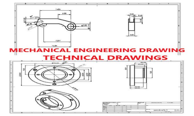 2d engineering drawing mechanical drawing technical drawing in ...