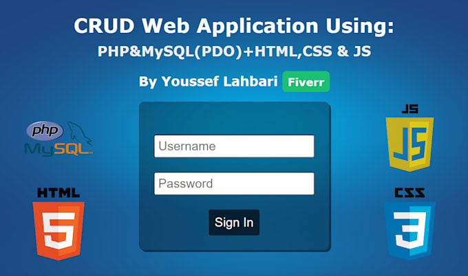 Code a crud web application based on mysql database by Yousseflahbari | Fiverr