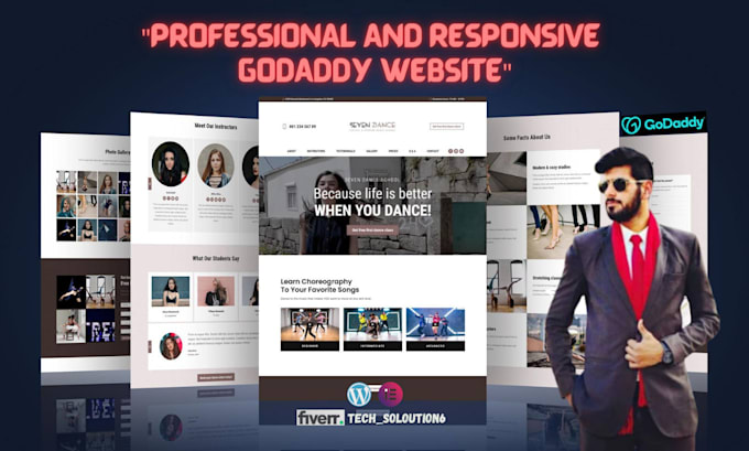 Develop a professional and responsive godaddy website by Tech ...