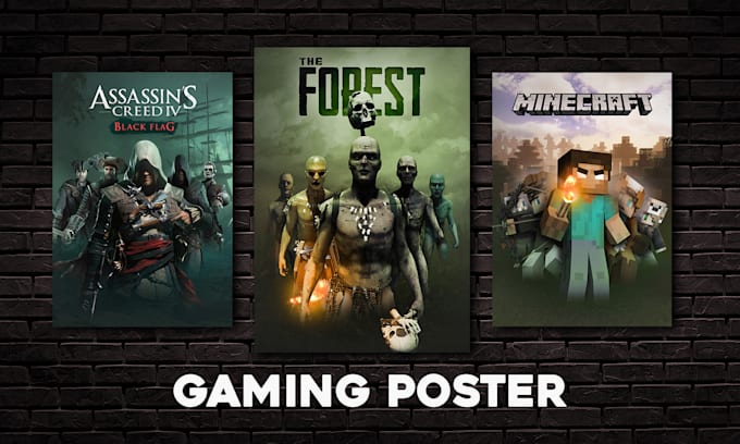 Design professional gaming poster by Designbylion | Fiverr