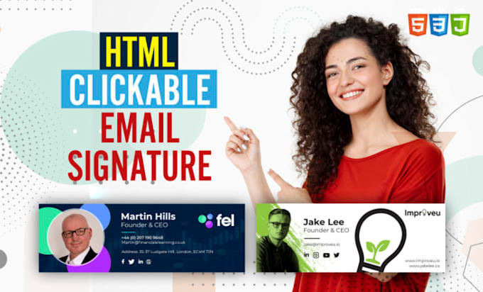 Do clickable html email signature by Humayunijaz6803 | Fiverr