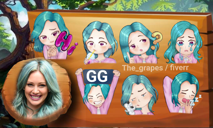 Animated twitch emotes chibi cute unique cool streamer sub badges ...