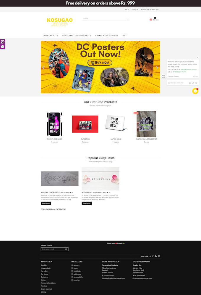 Build a fully functional shopping website by Folliejester | Fiverr