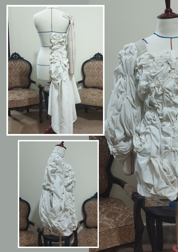 Do draping and create designs through my incredible skills by Taiba_des ...