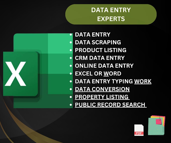 Do excel data entry , find emails, data cleaning, admin support by Waqas123123 | Fiverr