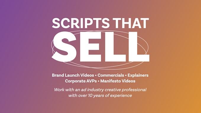 Write effective scripts for your brand by Ainasdb | Fiverr