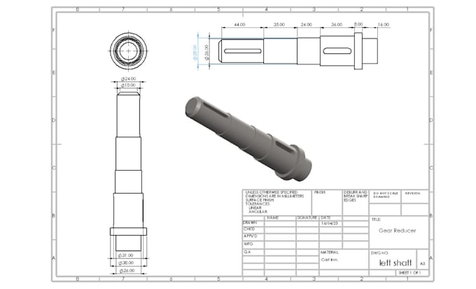 Create 2d technical drawings for your product by F4hadfadi | Fiverr