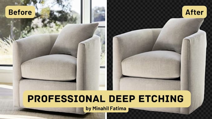 Professional deep etching of your image by Katib12 | Fiverr