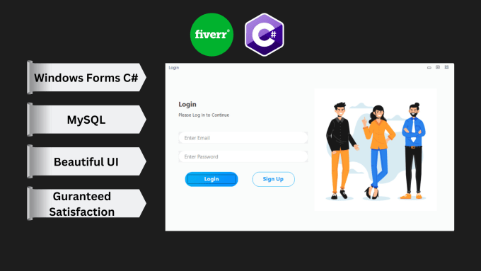 Create An Attractive Windows Forms Application Using C Sharp Mysql By Ha200k Fiverr