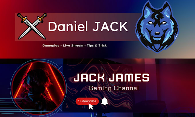 Create professional channel art for youtube by Adeelyaseen273 | Fiverr