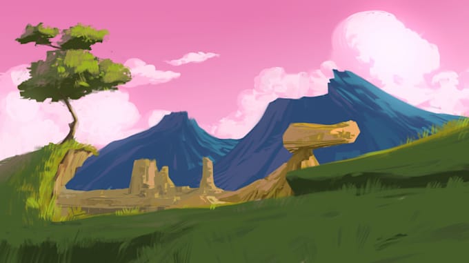 Draw 2d environment or landscape concepts for you by Amatemp | Fiverr