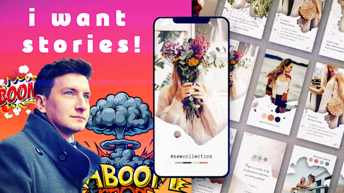 Make creative stories, posts for instagram social networks by ...