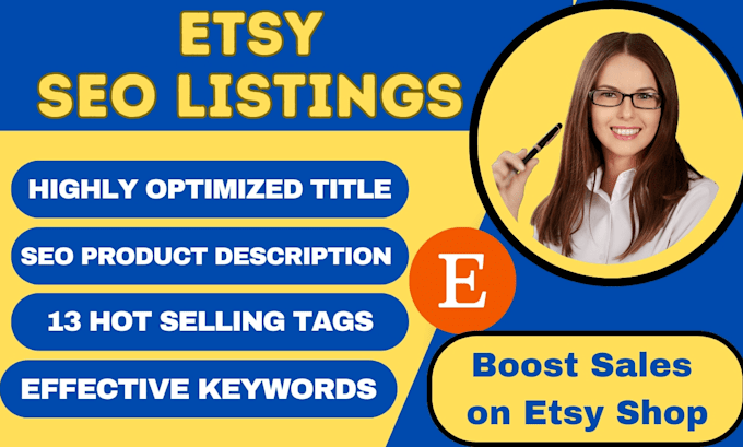 Do seo etsy listing tags, titles to rank your etsy shop and boost sales by Nimrajabbar6017 | Fiverr