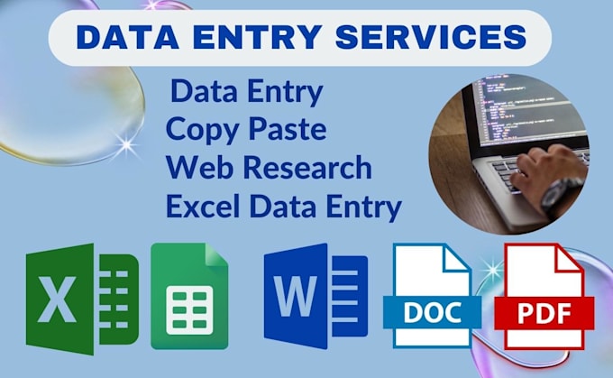 Do data entry remote jobs, excel, word typing and copy paste work by Mahabulislam3 | Fiverr