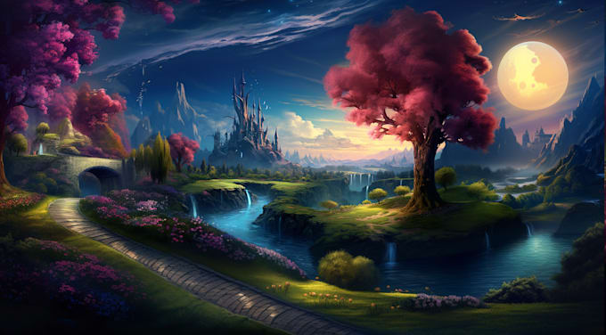 Draw amazing environment concept art and fantasy landscape by ...