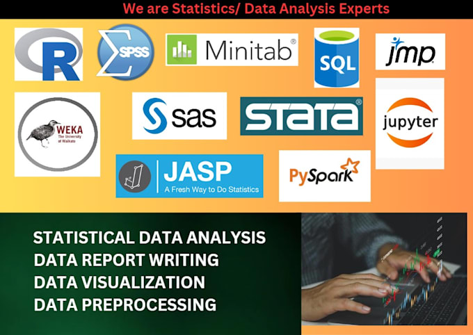 Do r, weka, jmp, jasp, minitab, spss, sas, stata data analysis by Dilee_analysis | Fiverr