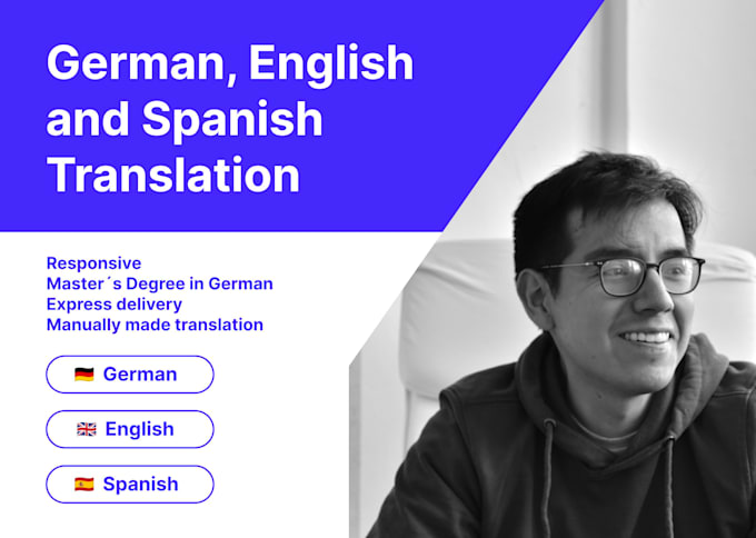 Do translations in spanish german and english by Carlos_molina_c | Fiverr